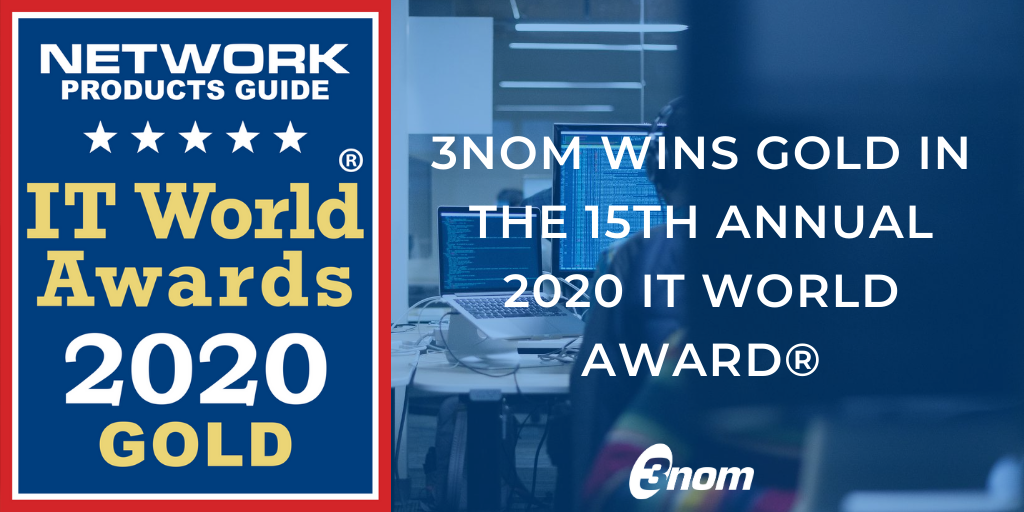 3nom wins Gold in the 15th Annual 2020 IT World Award® - 3nom